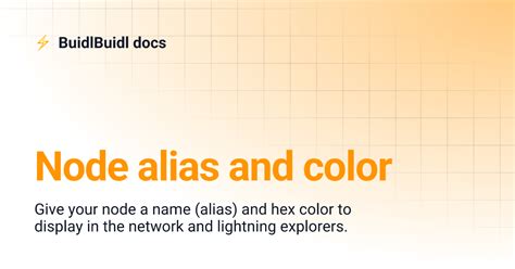 Node Alias And Color BuidlBuidl Docs