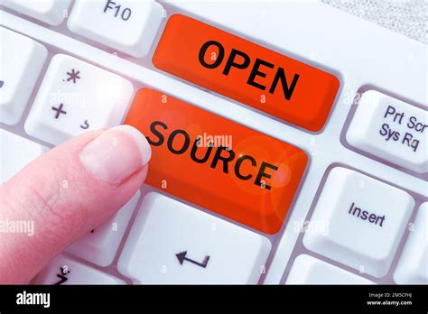 Conceptual Caption Open Source Word Written On Denoting Software Which