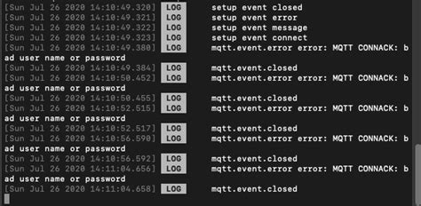 Connection To Mqtt Broker Via React Native Error Bad User Name Or Password Stack Overflow