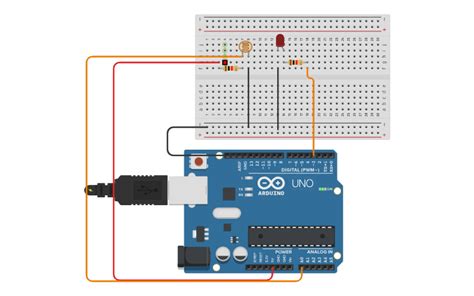 Circuit Design Automatic Street Light Tinkercad