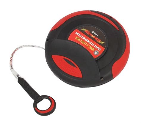 30m Auto Return Tape Measure 100ft Heavy Duty Long Reel Surveyors Measuring