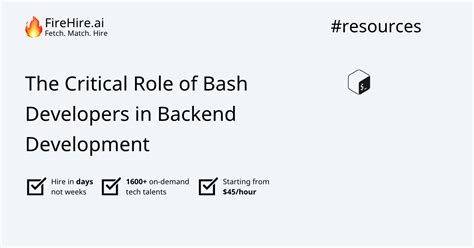 Firehire Why Hire An Bash Developer