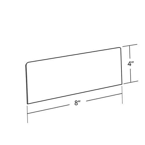 White Rectangle Header Sign 8w X 4h Azar Displays