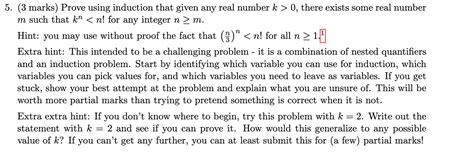 solved prove using induction that given any real number k 0