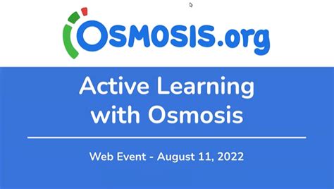 Active Learning With Osmosis Video Causes And Meaning Osmosis