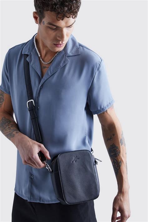 Man Signature Smart Cross Body Box Bag | boohoo UK