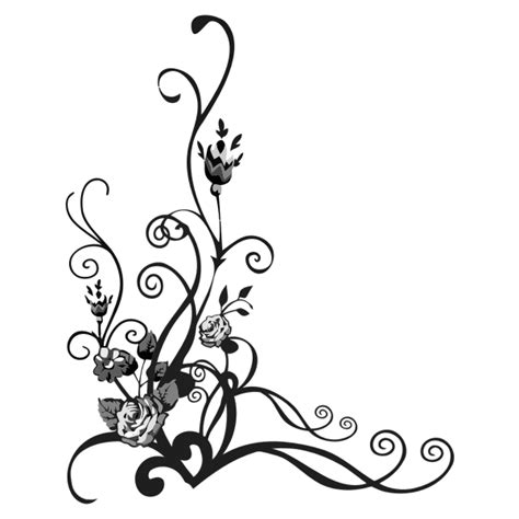 Rose Floral Flourish 3 Free Svg