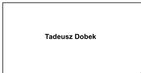 Nekrolog Tadeusz Dobek