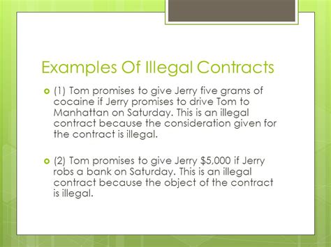 Examples Of What Makes A Contract Illegal