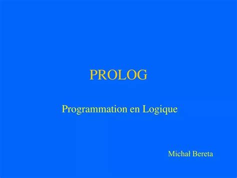 Ppt Prolog Powerpoint Presentation Free Download Id4597016