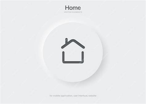 premium vector 3d home homepage base main page house icon emblem symbol sign push button