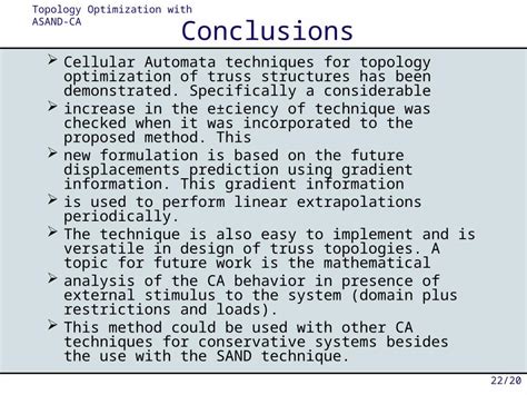 ppt topology optimization with asand ca 1 20 topology optimization of truss structures using