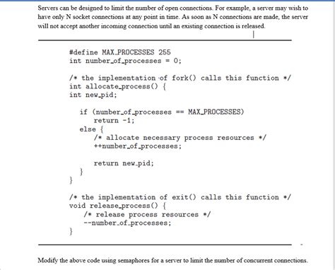 Solved Servers Can Be Designed To Limit The Number Of Open Chegg