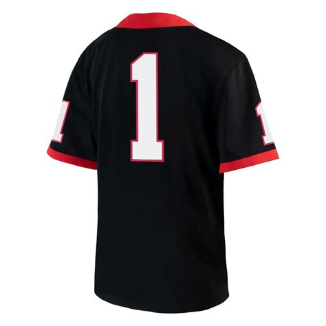 Youth Nike Uga 1 Football Jersey Black The Red Zone Athens Ga