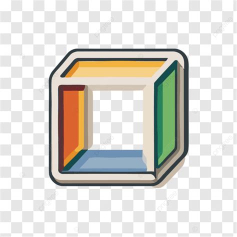 An Inverted Cube Of Colored Blocks Vector A Simplistic Colorful Icon Of Lasting On A White