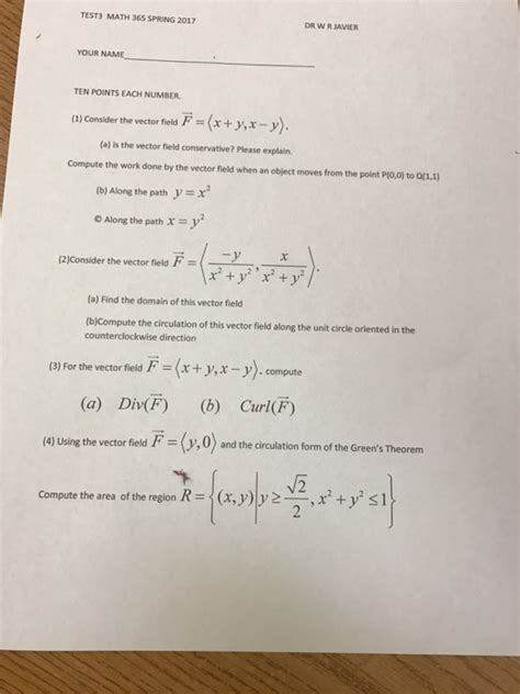 Solved Consider The Vector Field F Vector X Y X Y Chegg Com