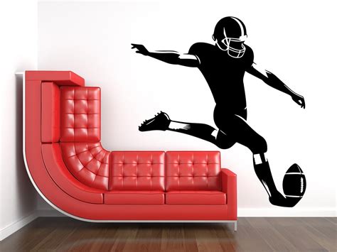Football Kicker Wall Decal Football Player Wall Art Sports Room Wall