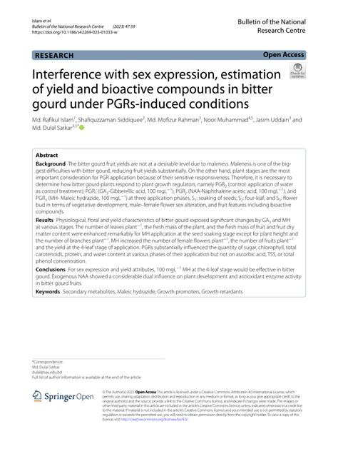 Pdf Interference With Sex Expression Estimation Of Yield And