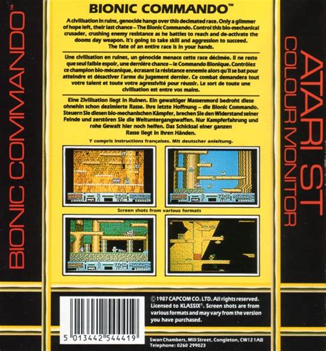 Bionic Commando 1987 Box Cover Art Mobygames