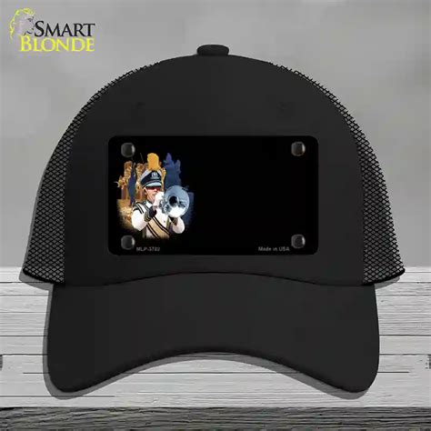 Marching Band Offset Novelty License Plate Hat Smart Blonde
