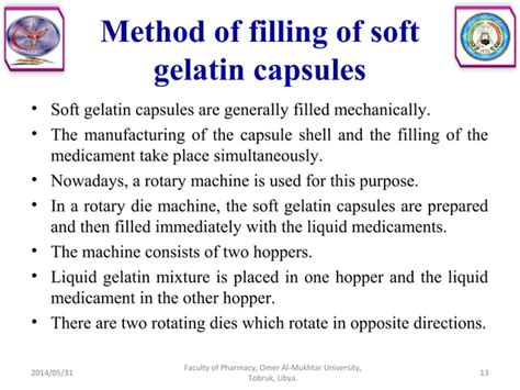 Solid Dosage Forms Capsules Ppt