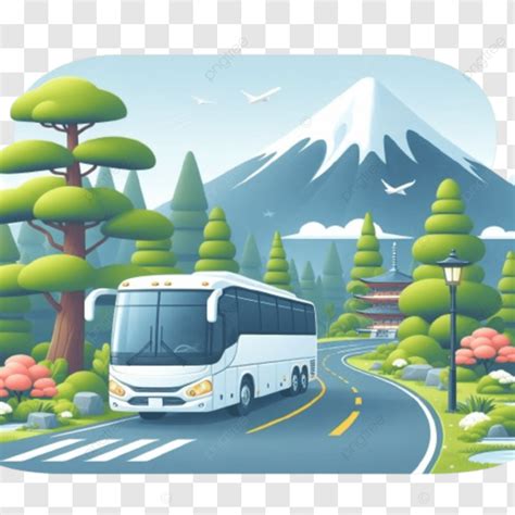 가는 길에 나무와 버스가 있는 아름다운 산 가는 길에 나무와 버스가 있는 아름다운 산 버스 산 Png 일러스트 및 이미지 에 대한 무료 다운로드 Pngtree