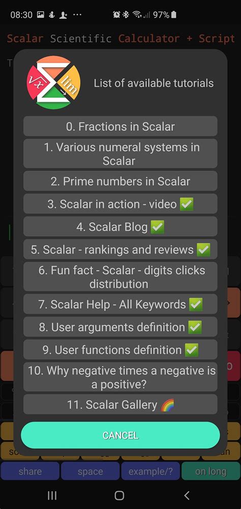 scalar calculator tutorials list 🥇 scalar scientific calculator app