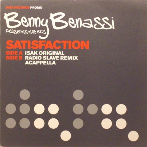 Benny Benassi Presents The Biz Satisfaction Vinyl 12 33 ⅓ Rpm