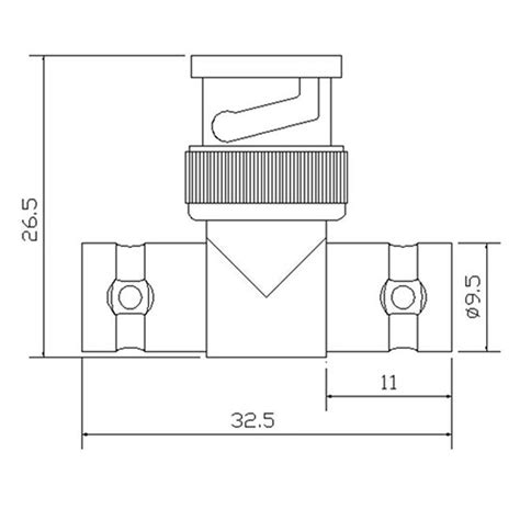 BNC06 BNC Male To 2 X BNC Female Splitter T Type PropAudio