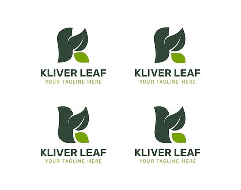 Premium Vector Leafy K Logo Design Set 1