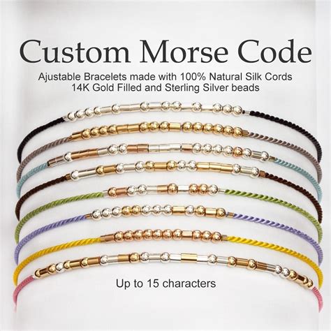 Morse Code Bracelet Personalized Adjustable Secret Mystery Message