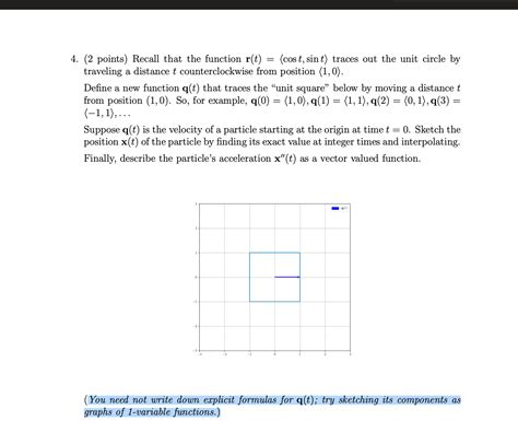 Solved Recall That The Function R T Cost Sint ﻿traces