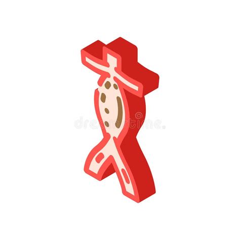 Aortic Aneurysm Cardiology Disease Isometric Icon Vector Illustration