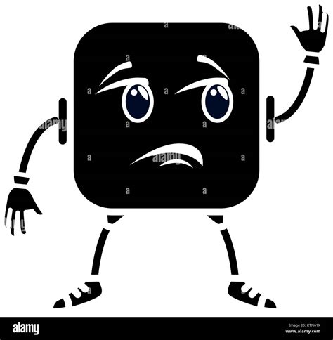 Sad Face Emoji Character Vector Illustration Design Stock Vector Image