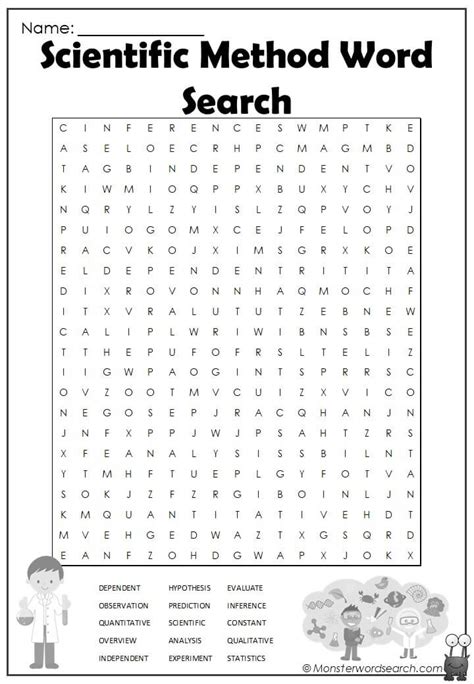 Scientific Method Word Search Answer Key Printable Calendars At A Glance