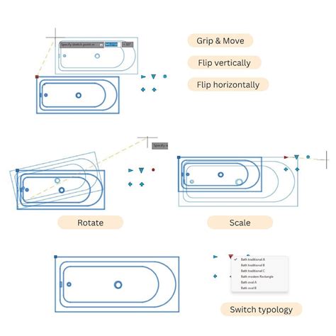 Dynamic Blocks Autocad Furniture Interior Design Drafting Etsy