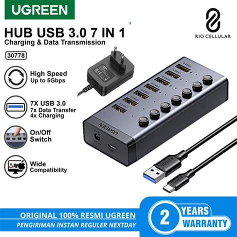 Jual Ugreen Port Usb Hub Data Transfer Charging With Adaptor Dc In Jakarta Pusat