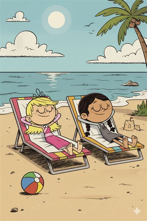Lola Loud And Meli Ramoss Barefoot Beach Nap Time By Dontkickmeoutdude