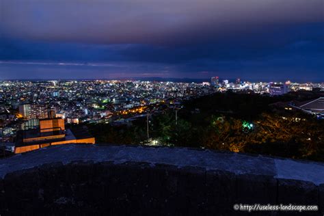首里城 西のアザナの夜景情報（沖縄県那覇市） 使い道のない風景