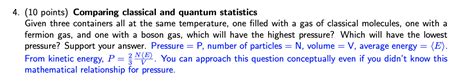 Solved Points Comparing Classical And Quantum Chegg