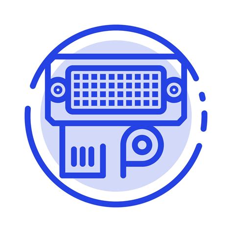 Adapter Connection Data Input Blue Dotted Line Line Icon 15264932 Vector Art At Vecteezy
