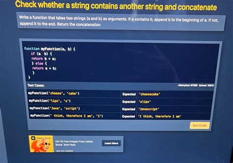 Can Someone Help Me Out Not Sure How To Write The Conditional And How To Find Out If A Contains