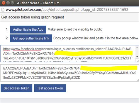 fix error getting access token for apps pilotposter support