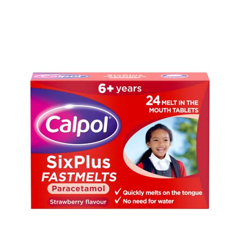 Calpol Sixplus Fastmelts Strawberry Youth And Earth Labs