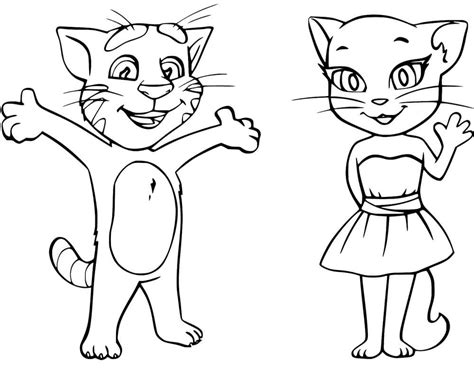Print Talking Tom Cat Angela Coloring Page In Coloring Page Porn