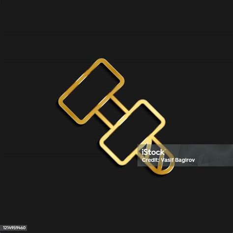 볼트 데말레 너트 골드 아이콘 황금 어두운 배경의 벡터 그림 개인 장식품에 대한 스톡 벡터 아트 및 기타 이미지 개인 장식품