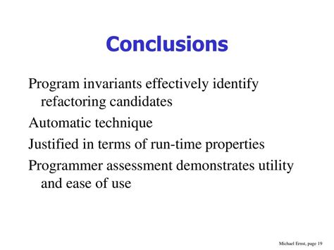 Automated Support For Program Refactoring Using Invariants Ppt Download
