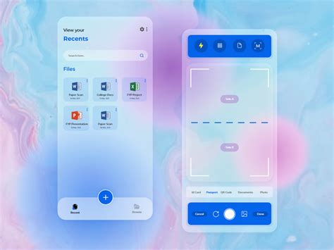 Cam Scanner App Uiux Glassmorphism Concept By Attiqanaz603 ~ Epicpxls