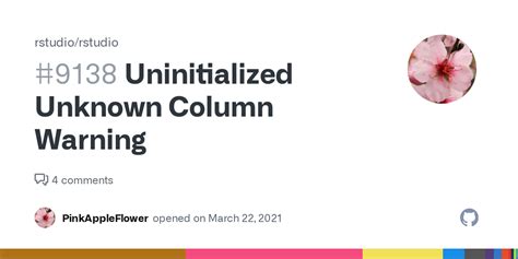 Uninitialized Unknown Column Warning Issue Rstudio Rstudio Github