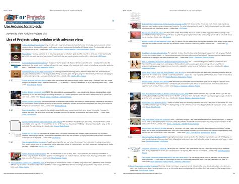 Advance View Arduino Projects List 2pdf